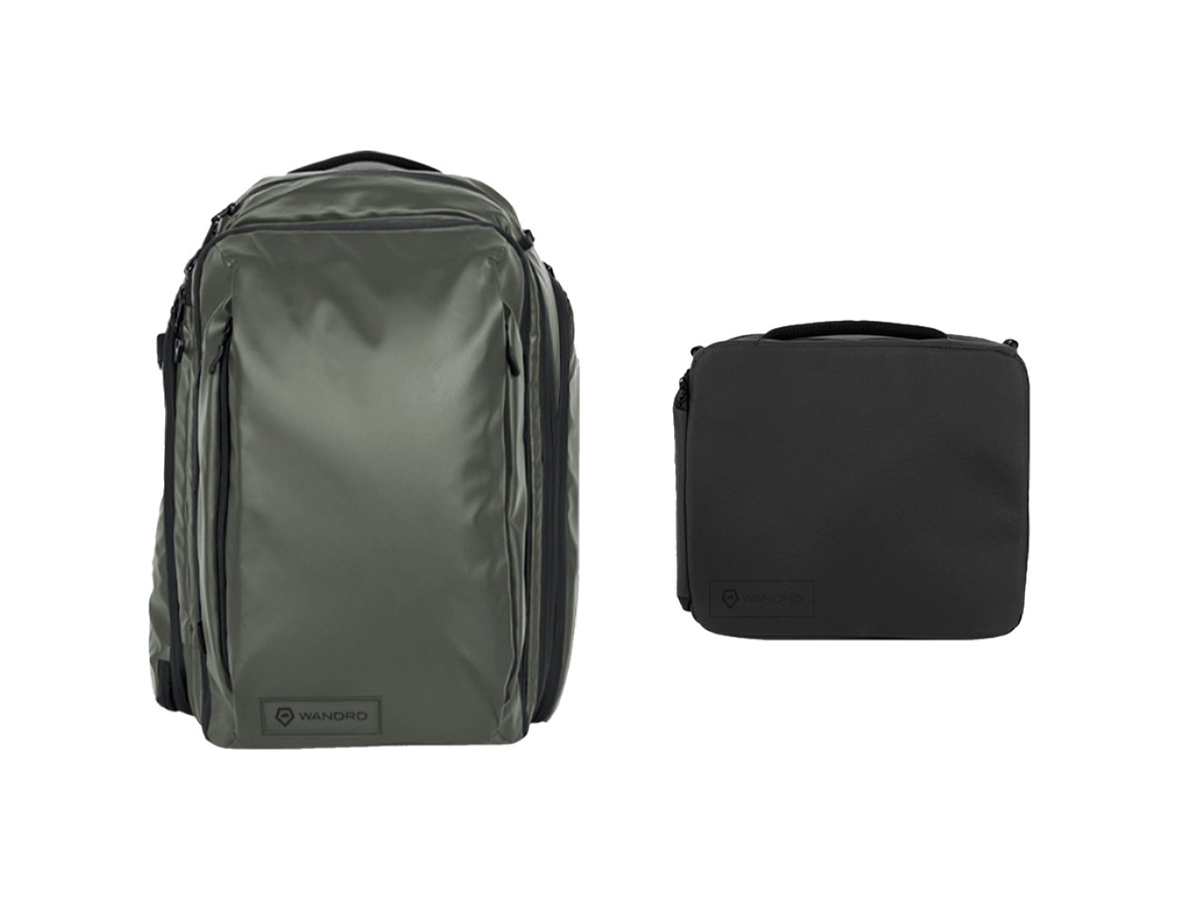 WANDRD Transit 35L Travel Backpack Wasatch Green Essential Bundle