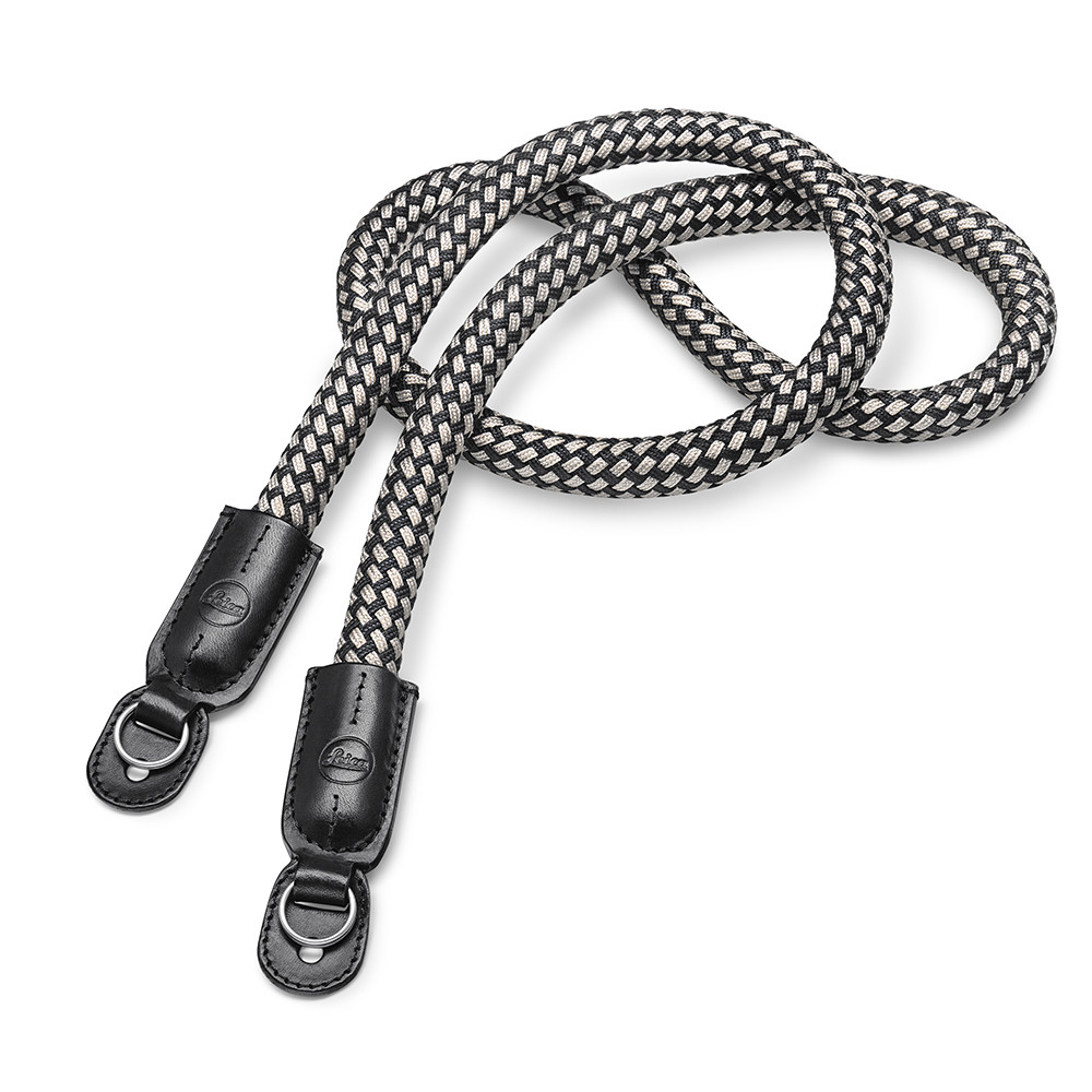 Leica Carrying Strap, round braided rayon & leather cord, cognac, black ...