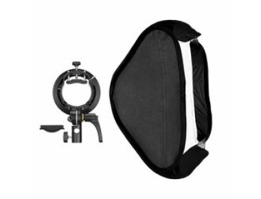 Godox S2-type Bracket Bowens + Softbox 60x60cm + Grid